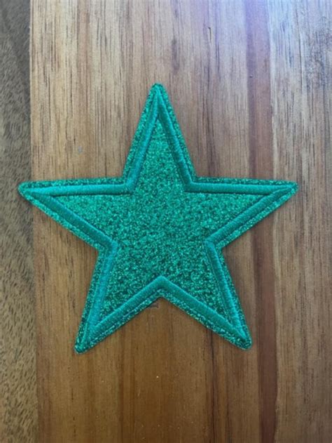 Green Star Patch Iron On Patch Embroidered Patch Applique Sew On Patch Crafts Jacket Mask
