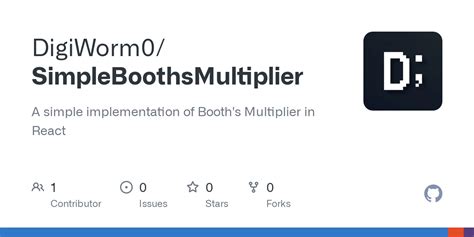 Github Digiworm0simpleboothsmultiplier A Simple Implementation Of