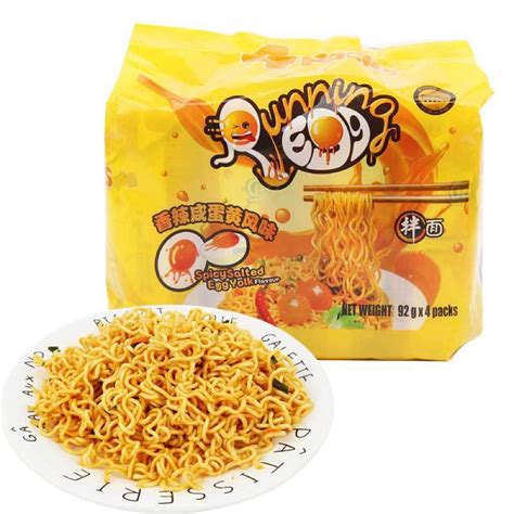 Running Egg Spicy Salted Egg Yolk Flavour Instant Noodles 92g X 4