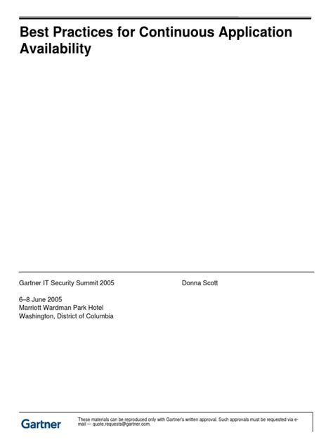 Best Practices For Continuous Application Availability Pdf Service Level Agreement