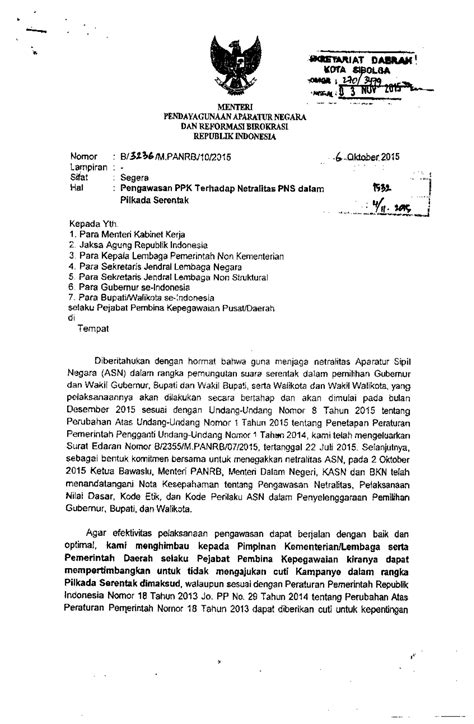 Himbauan Netralitas Pns Anggota Polri Tni Pegawai Bumn Bumd Pdf
