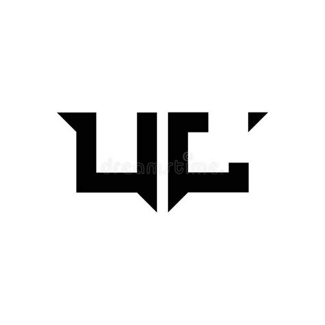 Uj Logo Monogram Design Template Stock Vector Illustration Of