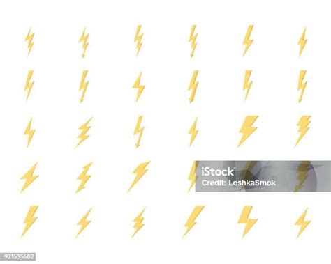 閃電向量平面圖標集向量圖形及更多互聯網圖片 互聯網 危險 吃驚 Istock