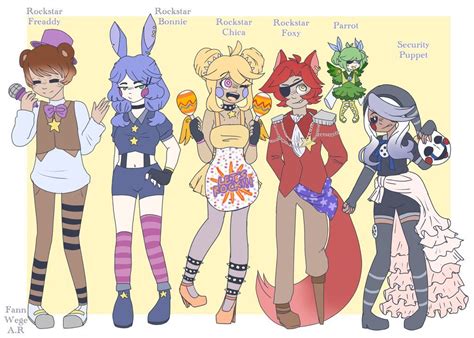Fnaf 6 Human References Rockstar Animatronics By Fannwege Fnaf