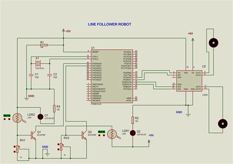 Line Follower Robot Fritzing Circuit Using L N Transfergase