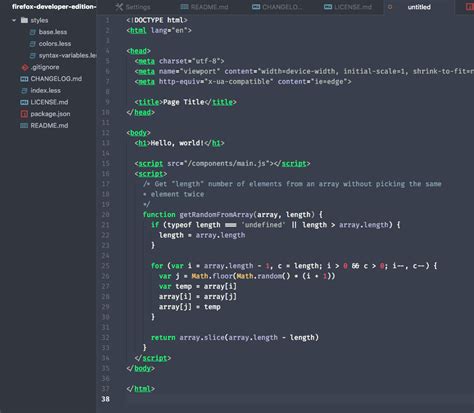 Github Blakekfirefox Developer Edition Syntax A Theme Made To Look