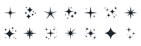 스타 스파클 앤 글리터 아이콘 솔리드 아이콘 세트 벽지 쉬머 앤 샤인 실루엣 심볼 컬렉션 고립 된 벡터 일러스트 레이 션 0명에 대한 스톡 벡터 아트 및 기타 이미지