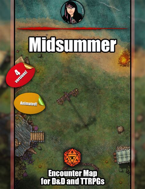 Midsummer Festival Battle Map With Foundry Vtt Support Animated Webm Angela Maps Free