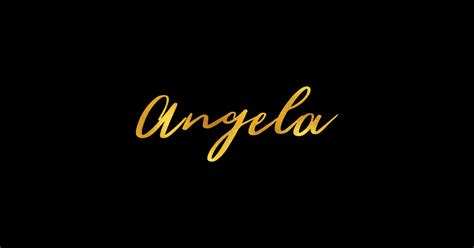 Angela Name Hand Lettering In Faux Gold Letters Angela Sticker