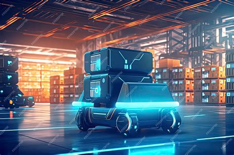 Premium Ai Image Intelligent Logistics Center Warehouse Ai Technology