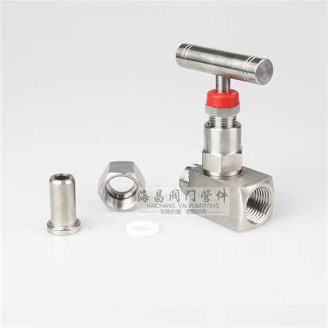 J21W 160P不锈钢一字手柄焊接内外丝内螺纹压力表针型阀Φ14 M20 虎窝淘