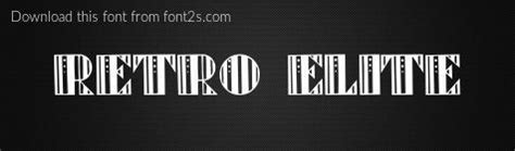 Retro Elite Font Details Font2s