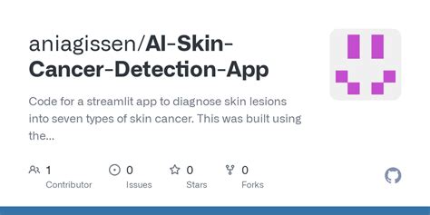 Github Aniagissen Ai Skin Cancer Detection App Code For A Streamlit App To Diagnose Skin