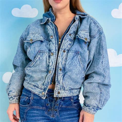 Size M 1980s Vintage Denim Jacket By Nyg New York Depop