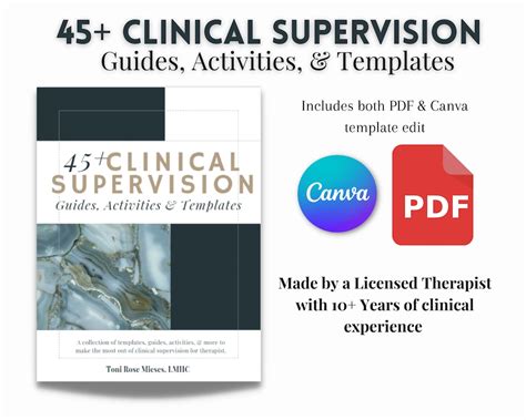 Clinical Supervision Guides Activities Templates Etsy