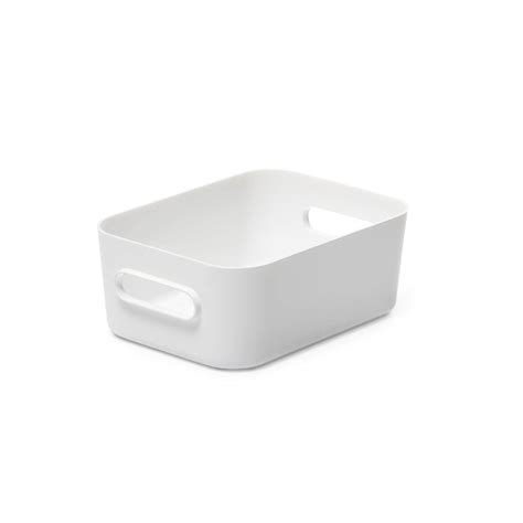 Smartstore Compact Small Plastic Storage Box White Homebase