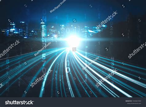 Digital Data Flow On Road Motion Stock Photo 1920067493 Shutterstock