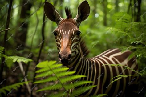 Premium Photo A Captivating Photo Featuring The Elusive Okapi In Its