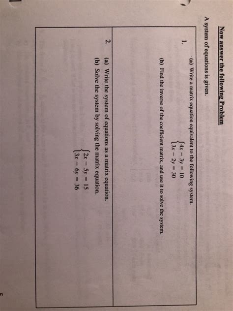 solved now answer the following problem a system of