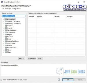 Eclipse Checkstyle Plugin Example Java Code Geeks