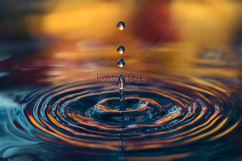 튀는 물 파문 이미지 Hd 수면 물방울 물 파문 배경 사진 무료 다운로드 Lovepik