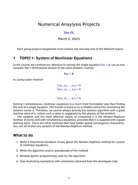 Numerical Analysis Project Pdf Integral Function Mathematics