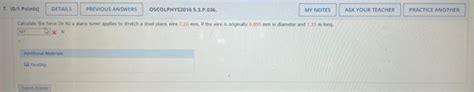 Solved 7 101 Points Details Previous Answers Oscolphys2016
