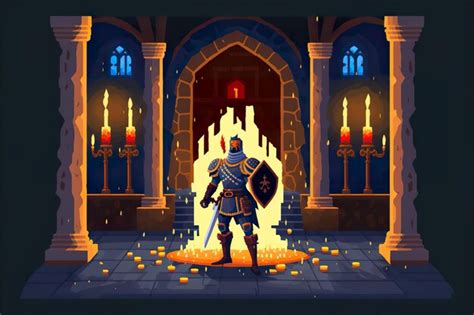 Premium Photo Roguelike Video Game Flat Illustration