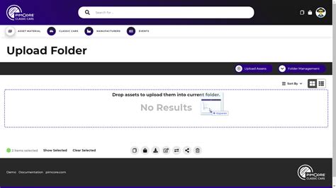 Upload Folder Pimcore Development Documentation