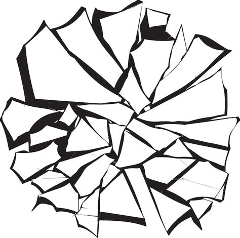 Premium Vector Surreal Shatter Abstract Glass Fragment Vector