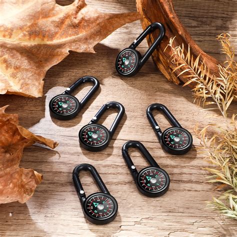 Kanayu Magnetic Compass Keychain Small Pocket Mini Compass Survival Hiking For