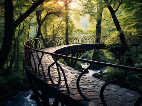 Premium Ai Image Bridge Connecting Two Shores Unity And Passage