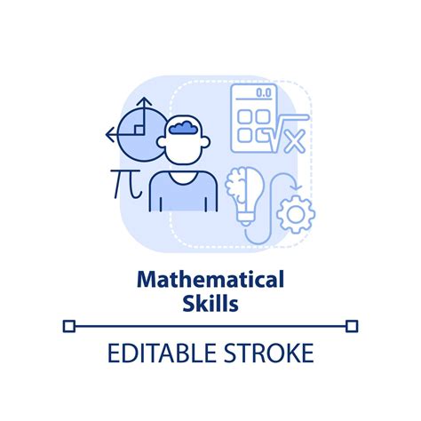 Mathematical Skills Light Blue Concept Icon Algebra Arithmetic