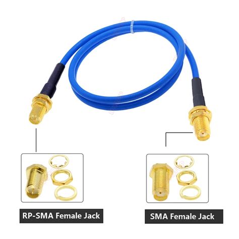 Rg 402 Sma Male To Sma Male Plug Connector Blue Semi Felxible Rg402 Rf