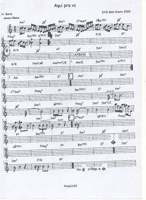 Dukavaco Aqui Pra Voc Grupo Bom Gosto Partitura