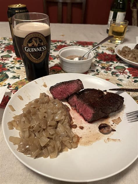 My Steak Dinner Fillet Mignon Pan Seared Butter Basted Rsteak