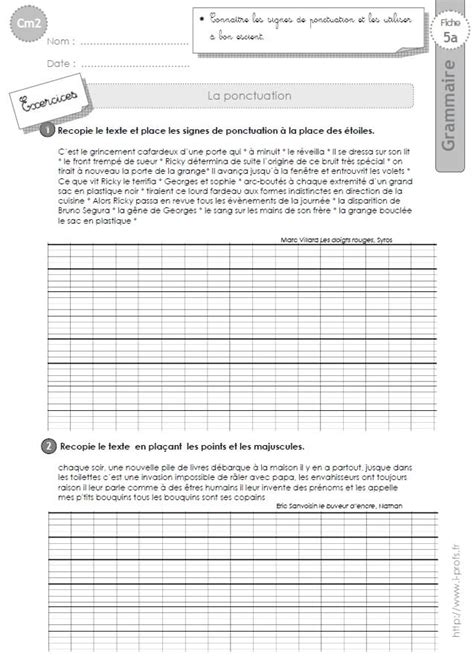 Cm2 GRAMMAIRE Fiches I Profs