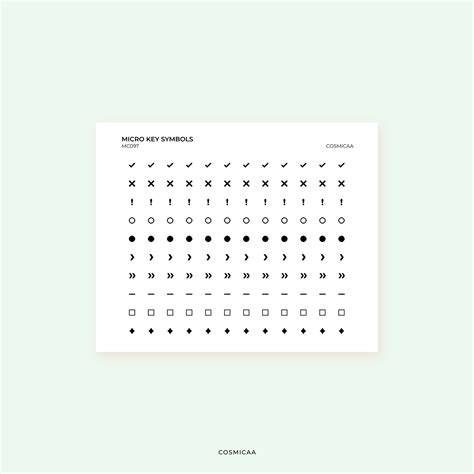 Micro Icons Key Symbols Cosmicaa