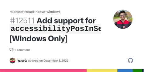 Add Support For `accessibilityposinset` Windows Only · Issue 12511