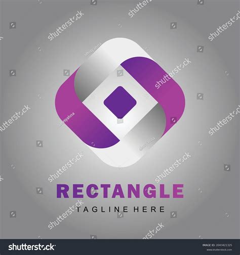 Rectangle Logo Design Graphic Logo Simple Stock Vector Royalty Free