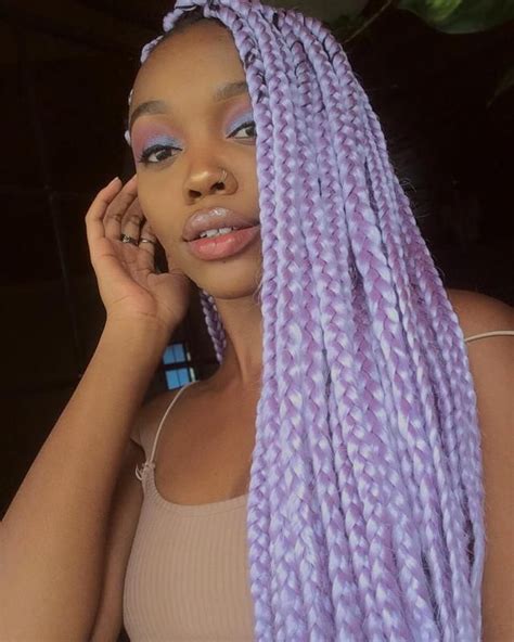 18 Purple Braids Ideas Box Braids Hairstyles Braided Hairstyles Box