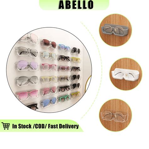 Non Perforated Sunglasses Display Stand Wall Mounted Glasses Rack