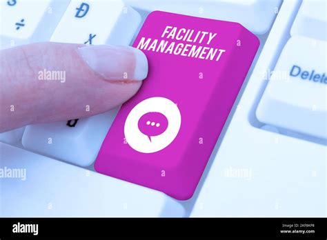 Writing Displaying Text Facility Management Business Concept Multiple