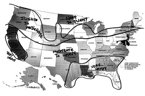 Termite Map Of United States Inspection Gallery Internachi®