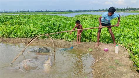 Traditional Net Fishing Video Professional Fish Hunter Catching Fish