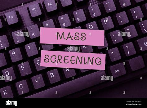 Writing Displaying Text Mass Screening Concept Meaning Health