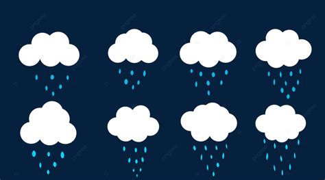 陰雨天氣圖示雲和雨的插圖 下雨 天氣圖標 阴雨天气素材圖案，psd和png圖片免費下載