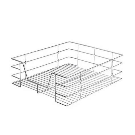 Stainless Steel Modular Kitchen Basket Pull Out Basket Size Can Be