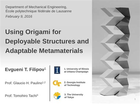Pdf Using Origami For Deployable Structures And Adaptable › Labs