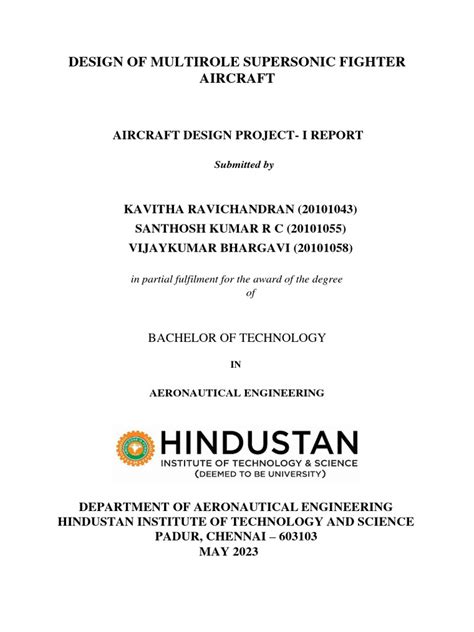 Aircraft Design Project 1 Pdf Engineering Design Process Aircraft